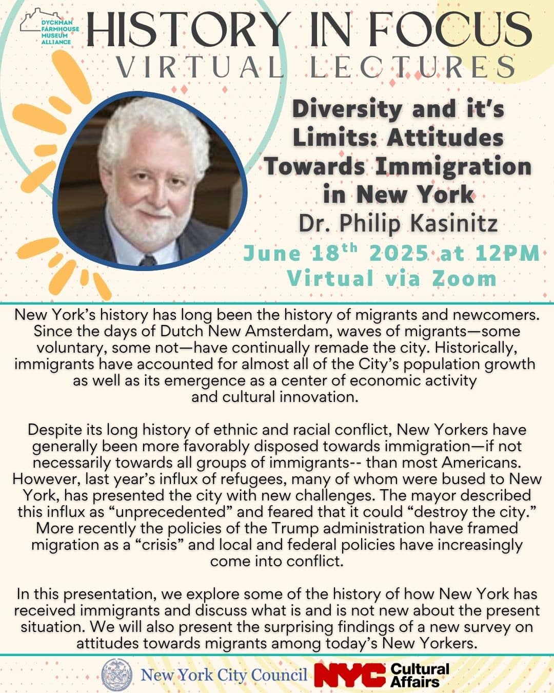 Dyckman Farmhouse: History in Focus 2025 - “Diversity and it’s Limits ...